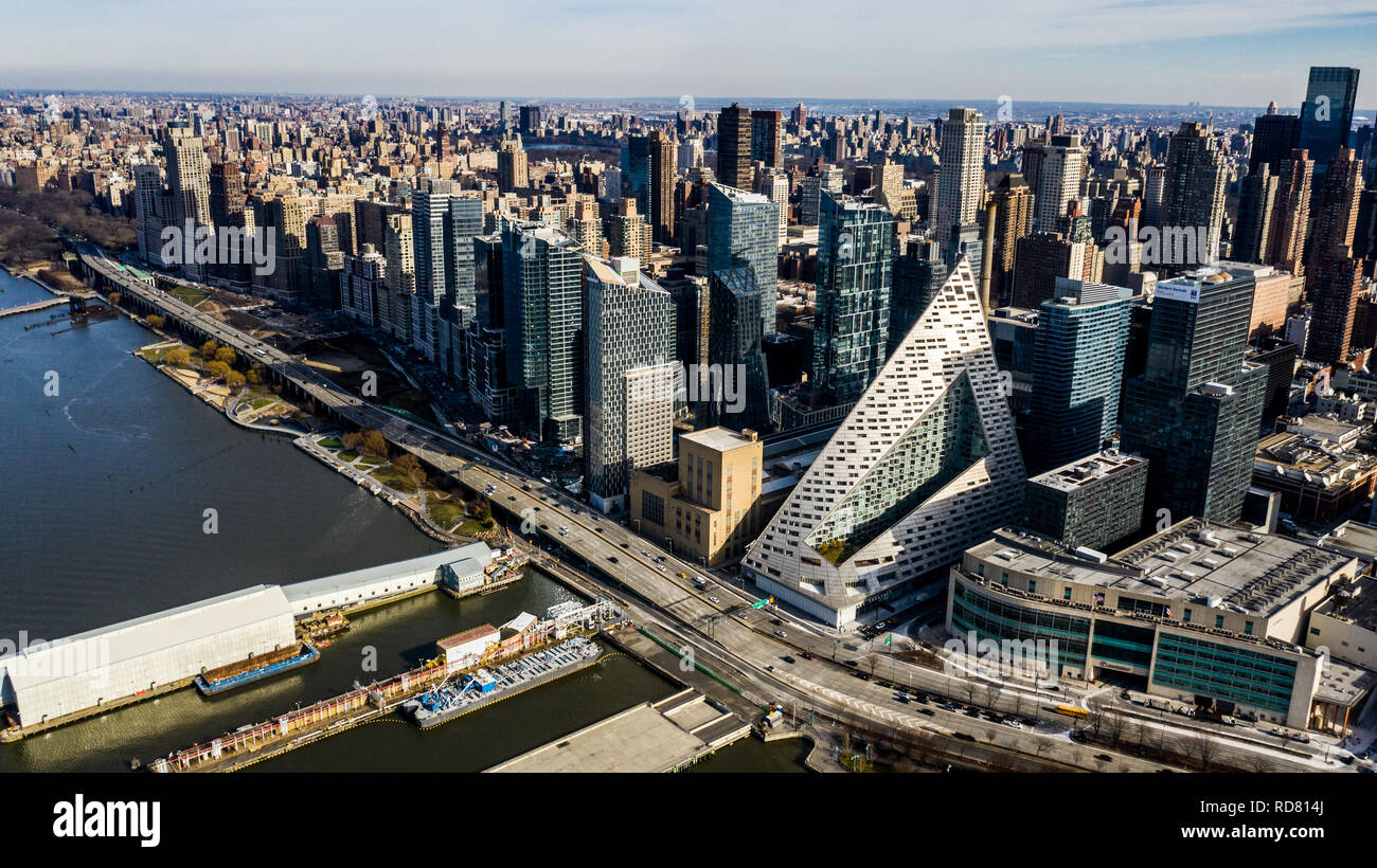 VIA 57 West Apartment building, Manhattan, New York City, NY, USA Stock ...
