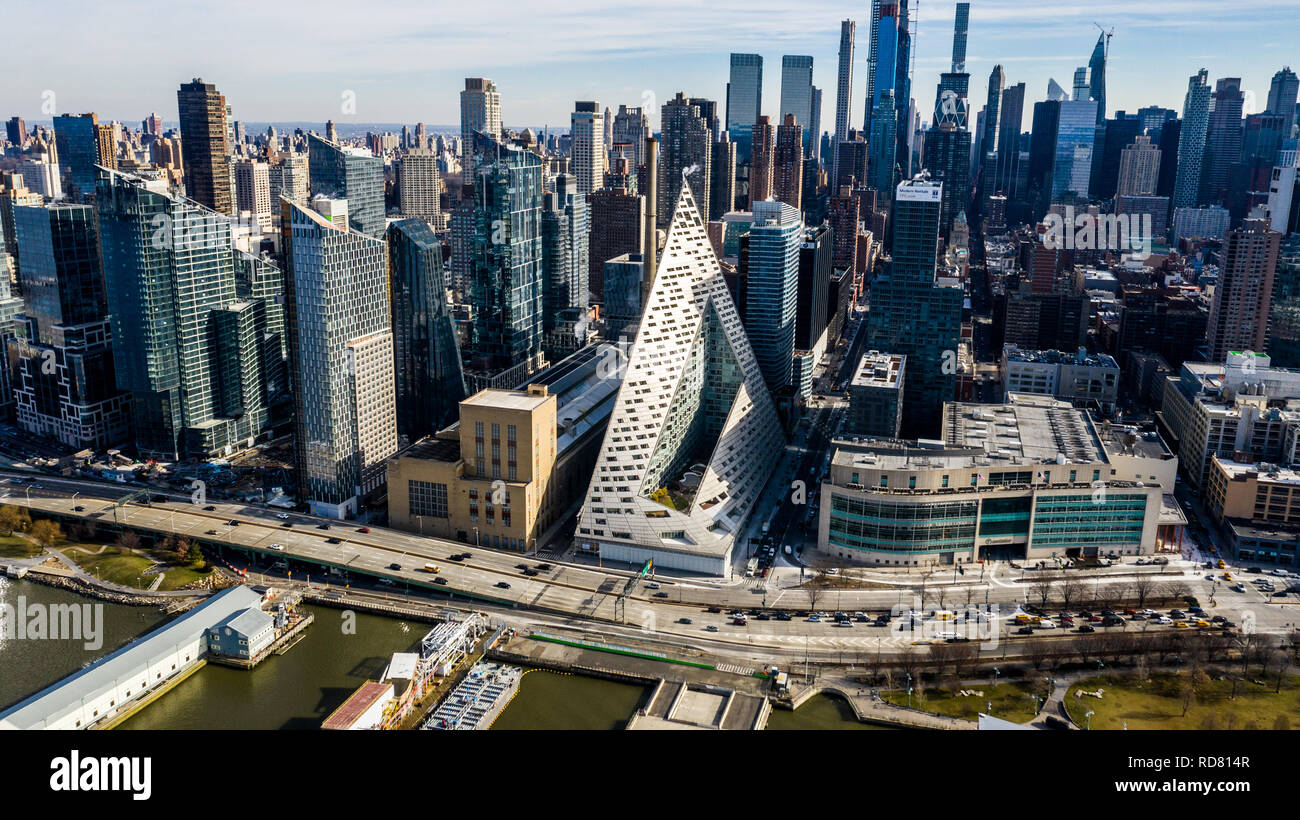 VIA 57 West Apartment building, Manhattan, New York City, NY, USA Stock ...