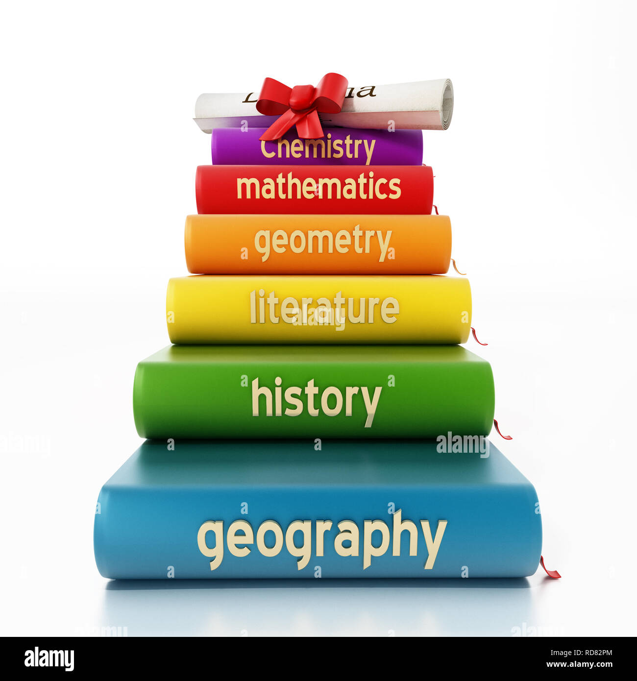 Graduation cap diploma books hi-res stock photography and images - Alamy