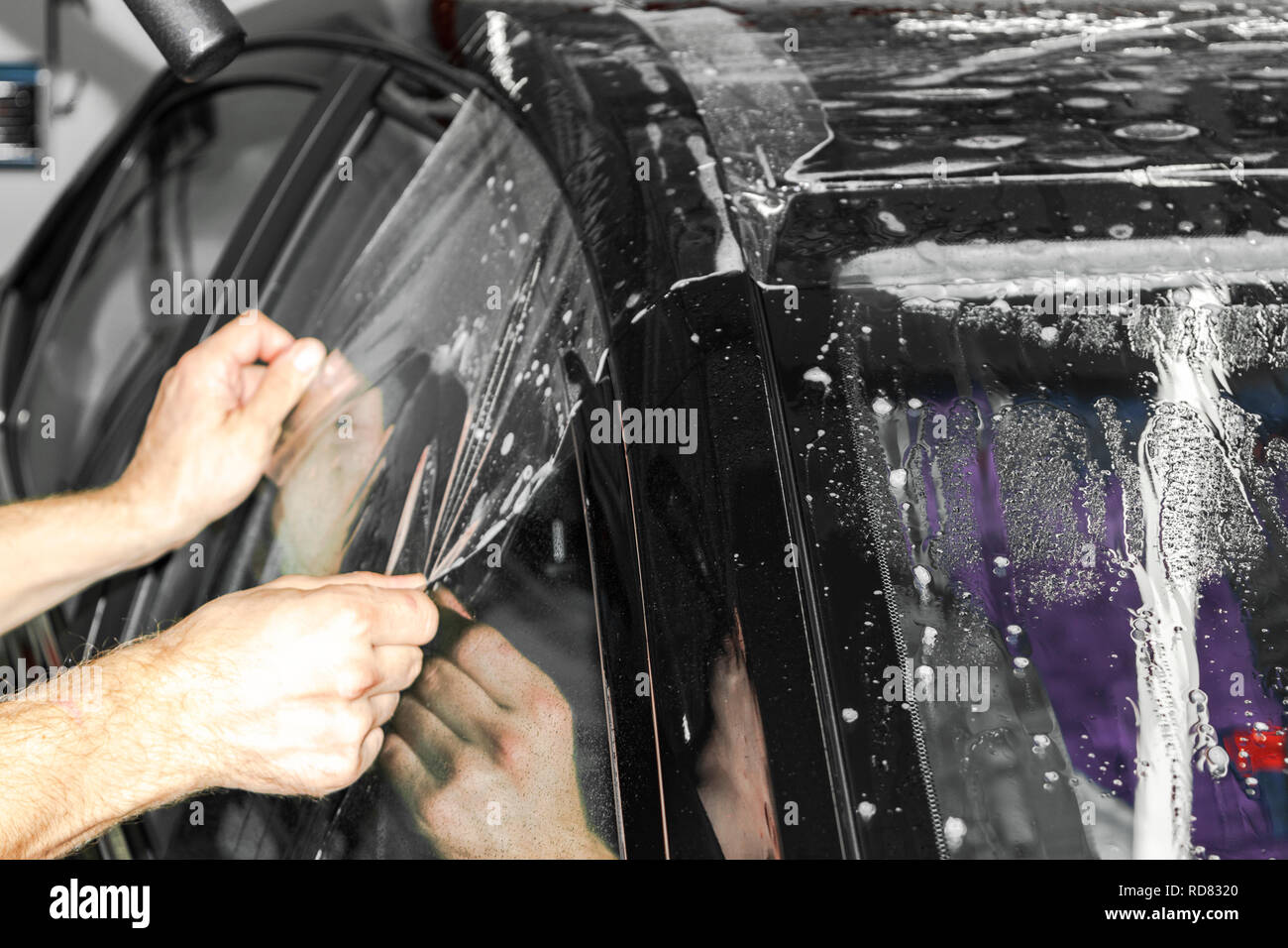 Woman applying color tint hi-res stock photography and images - Alamy