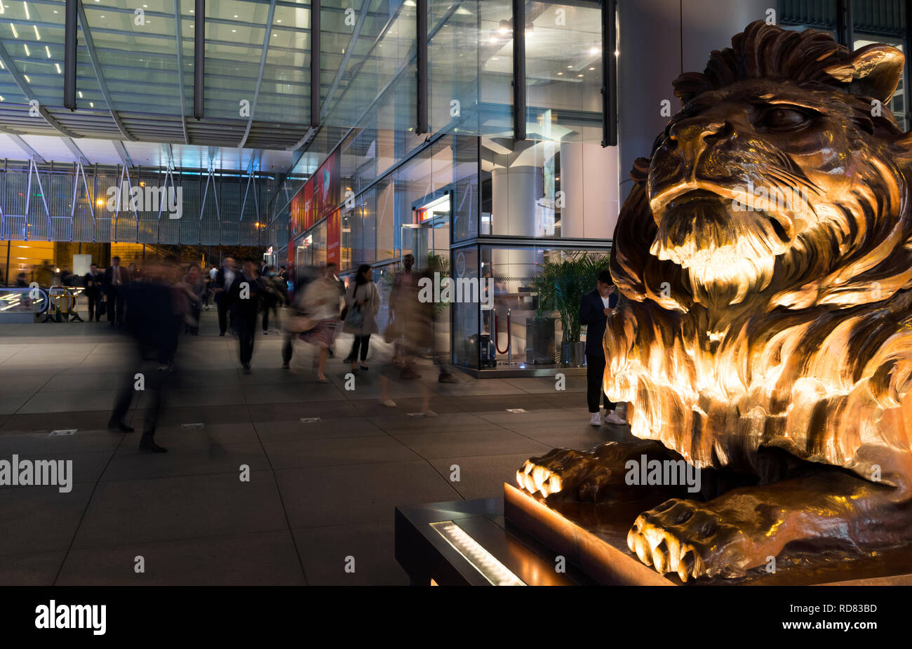 Rush hour in Central financial district, Hong Kong, China Stock Photo ...
