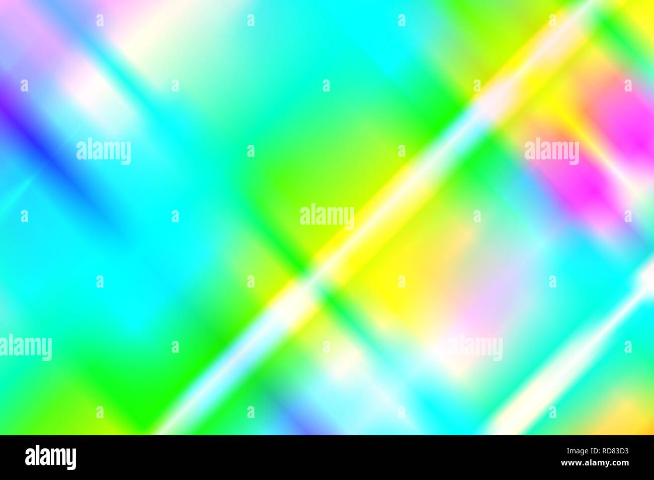 Abstract holographic background with rainbow beams of light from prism ...