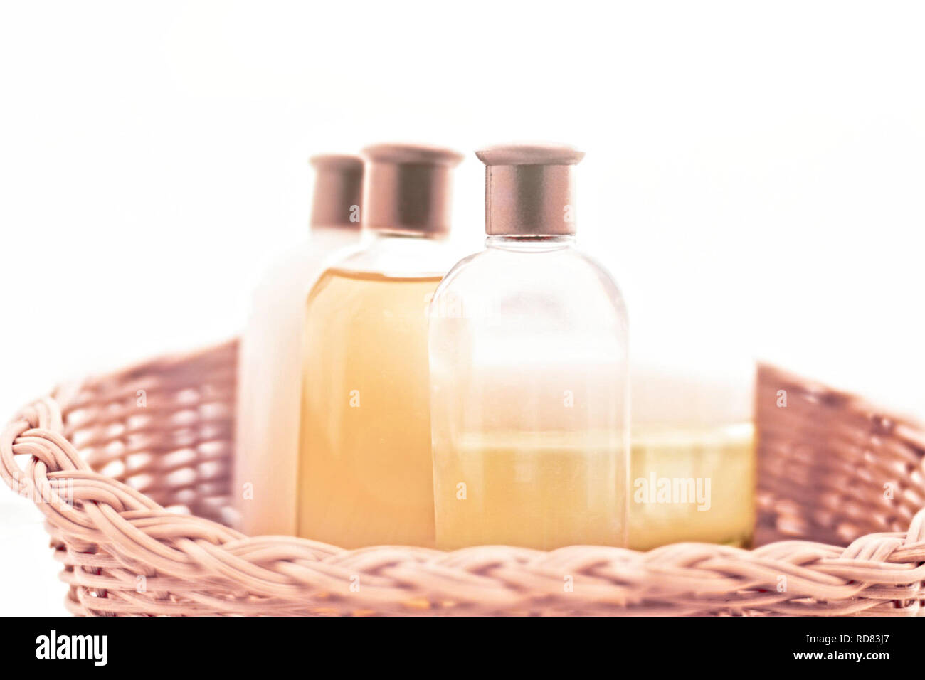 bathroom cosmetic set - home spa and wellness styled concept Stock ...