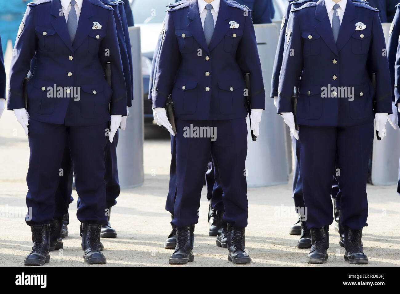 Women stand to attention hi-res stock photography and images - Alamy