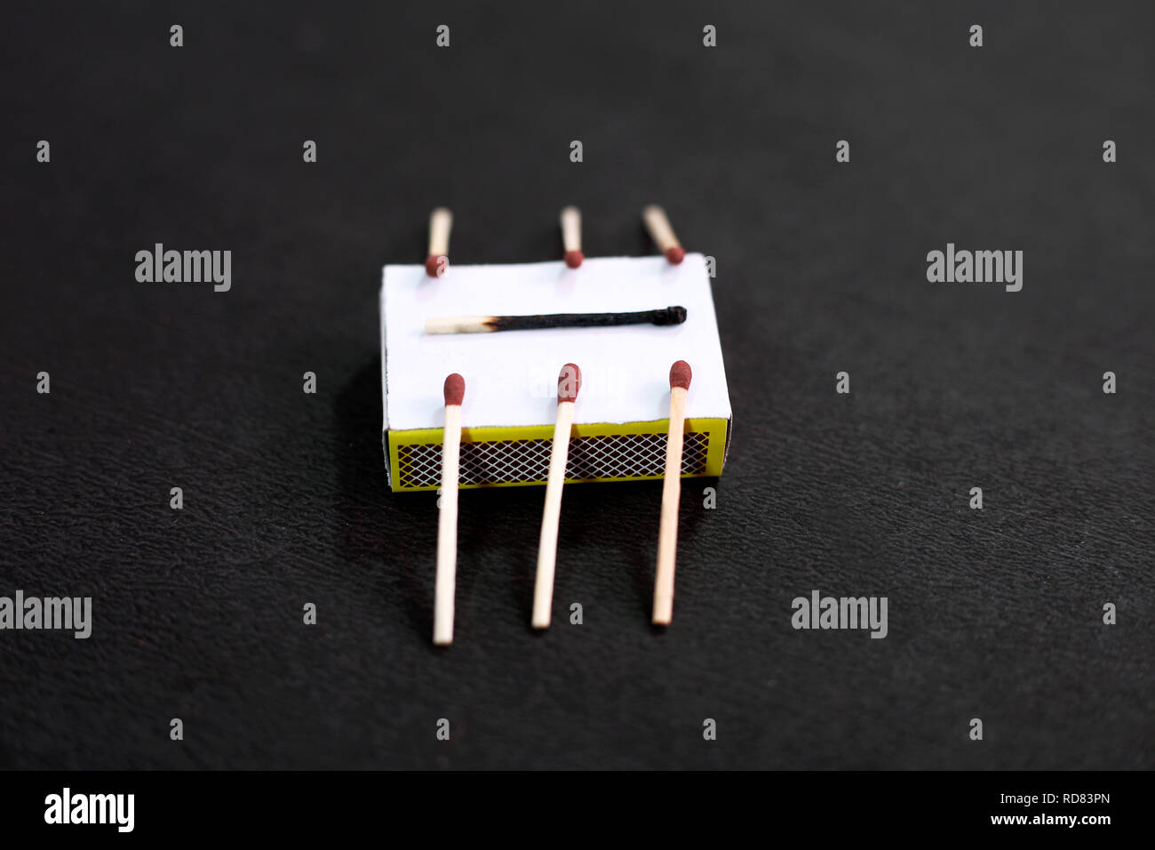 Picture of matchstick design. Isolated on the white background Stock ...