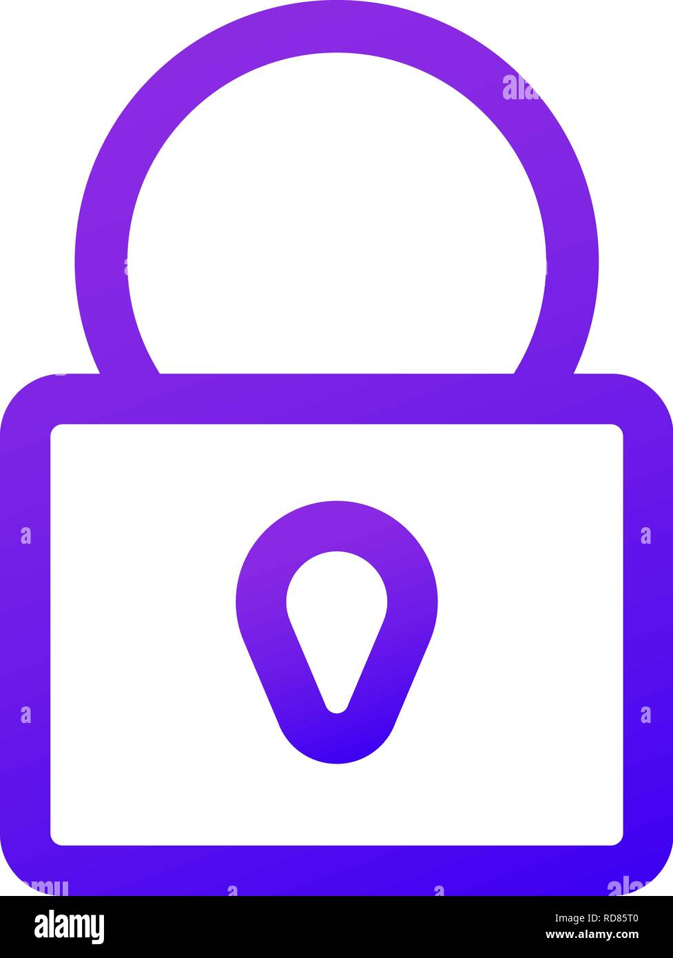 Round padlock Stock Vector Images - Alamy
