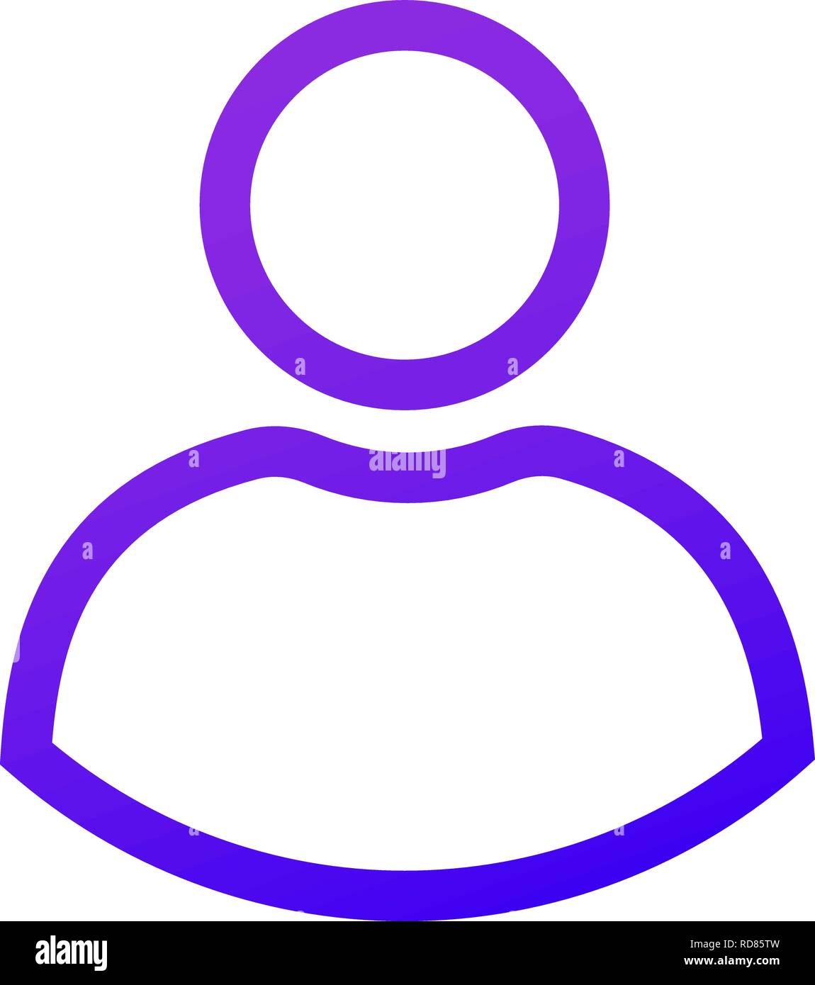 Thin Purple user icon. Purple gradient Linear sign Stock Vector Image ...