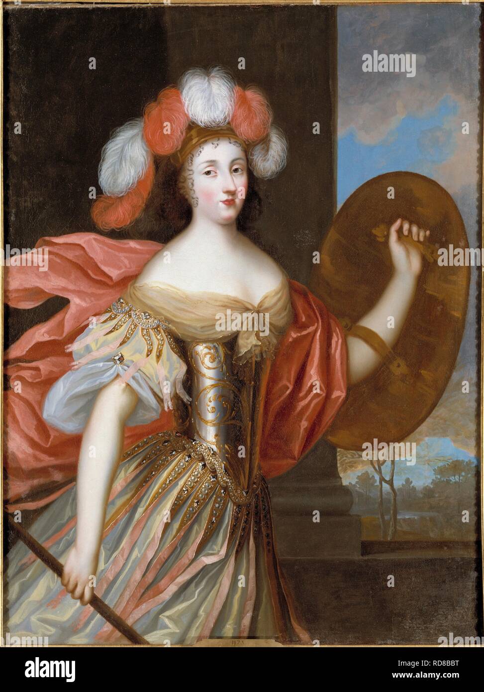 Portrait of Olympia Mancini (1638-1708), comtess of Soissons as Athena ...