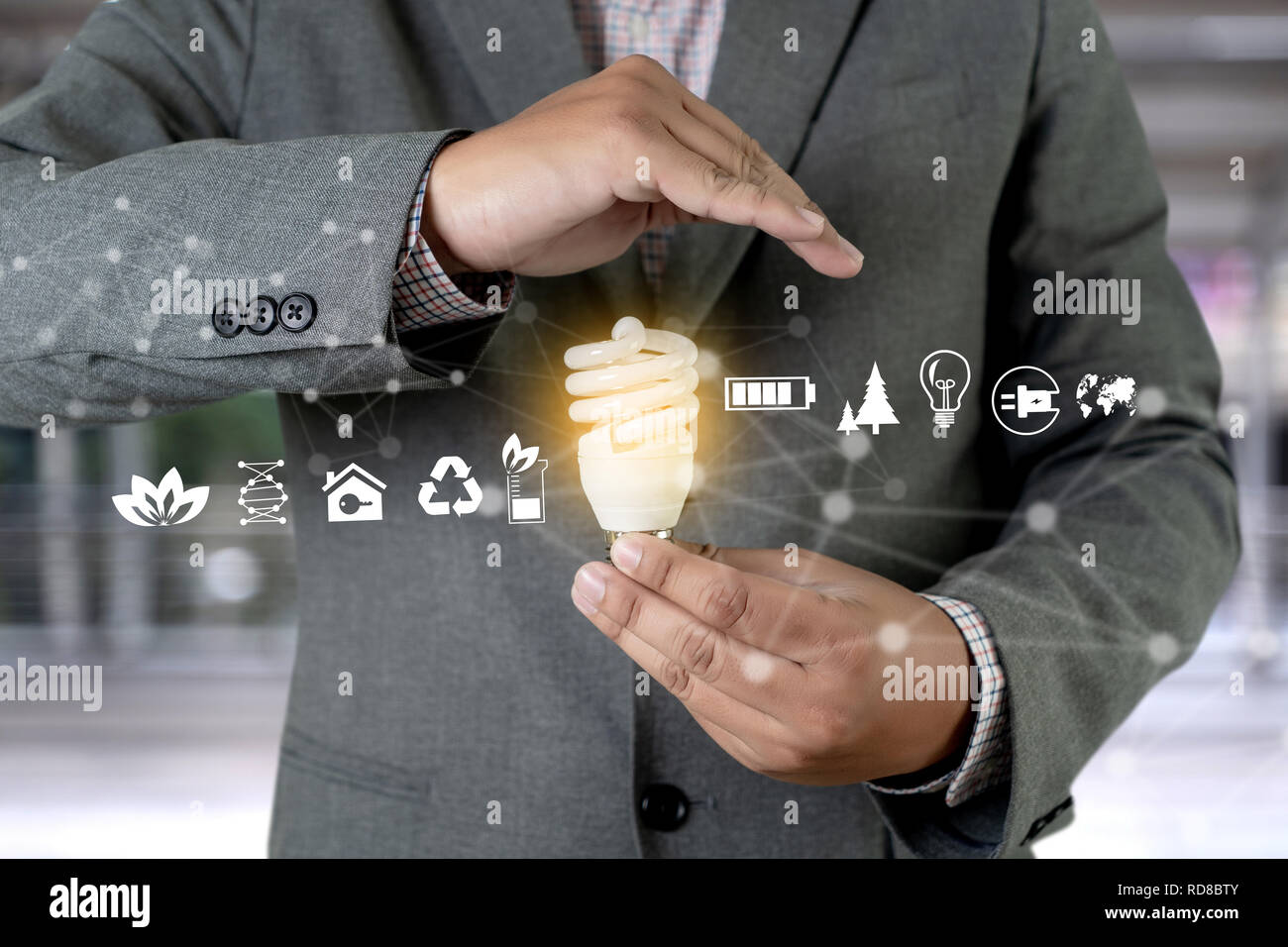 energy rating chart Eco man energy efficiency scale image Stock Photo ...