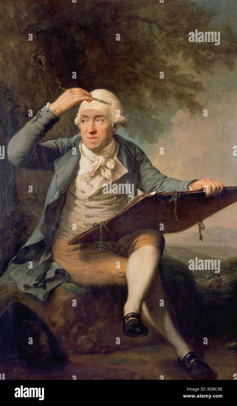 Portrait of Adrian Zingg (1734-1816). Museum: Kunstmuseum St. Gallen ...