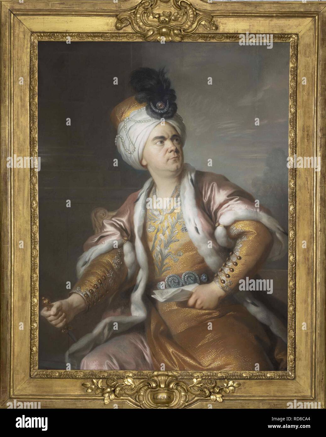 The actor Lekain (1729-1778) as Orosmane in the tragedy "Zaïre" of ...