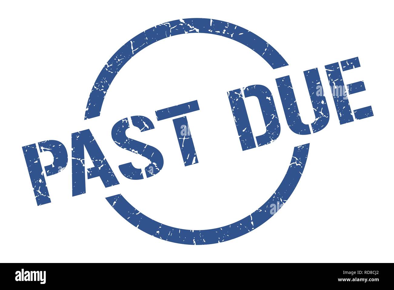 past due blue round stamp Stock Vector Image & Art - Alamy