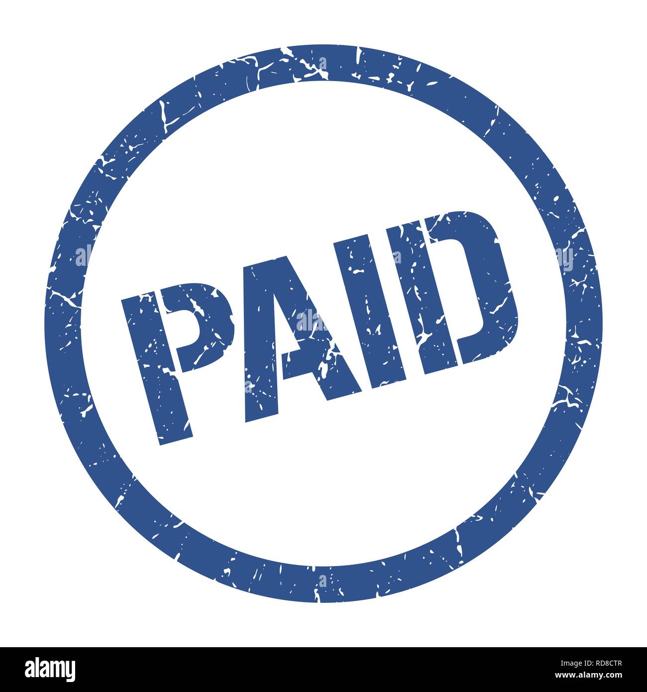 paid blue round stamp Stock Vector Image & Art - Alamy