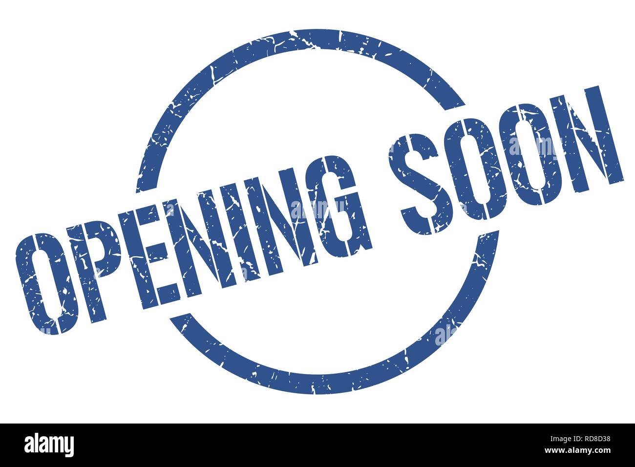 opening soon blue round stamp Stock Vector Image & Art - Alamy