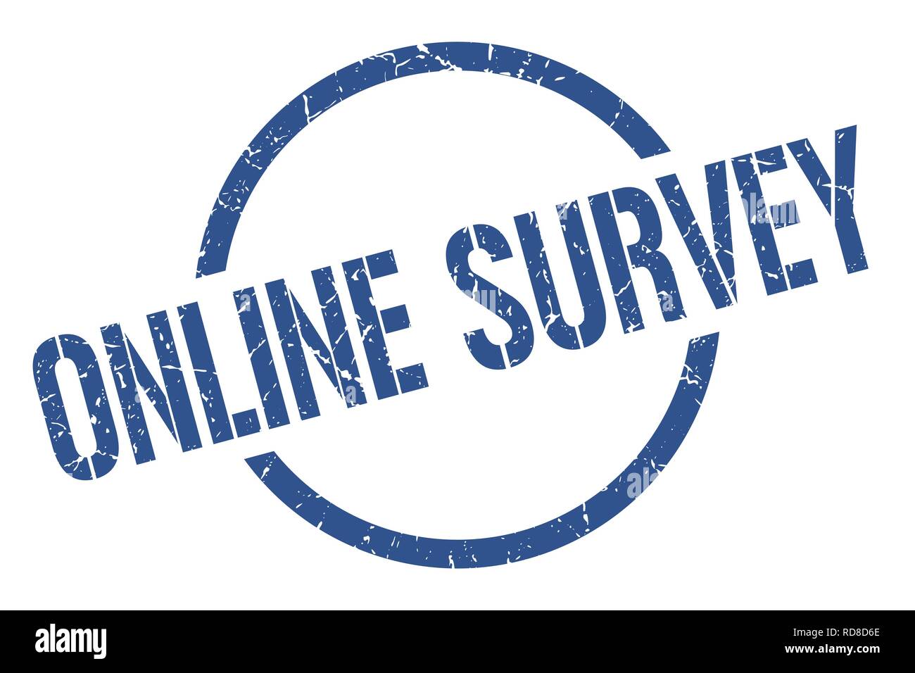 online survey blue round stamp Stock Vector Image & Art - Alamy