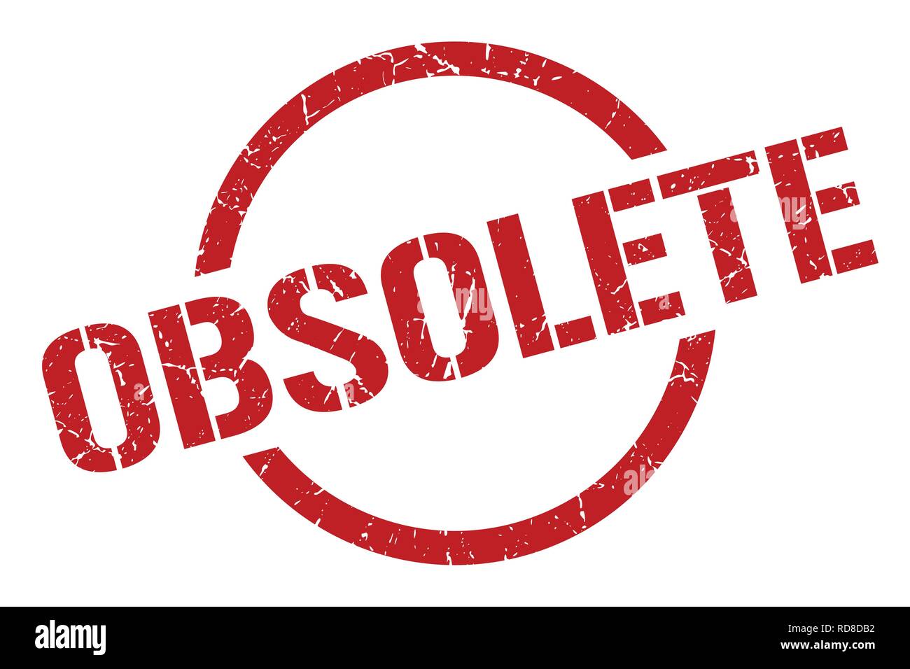 obsolete red round stamp Stock Vector Image & Art - Alamy