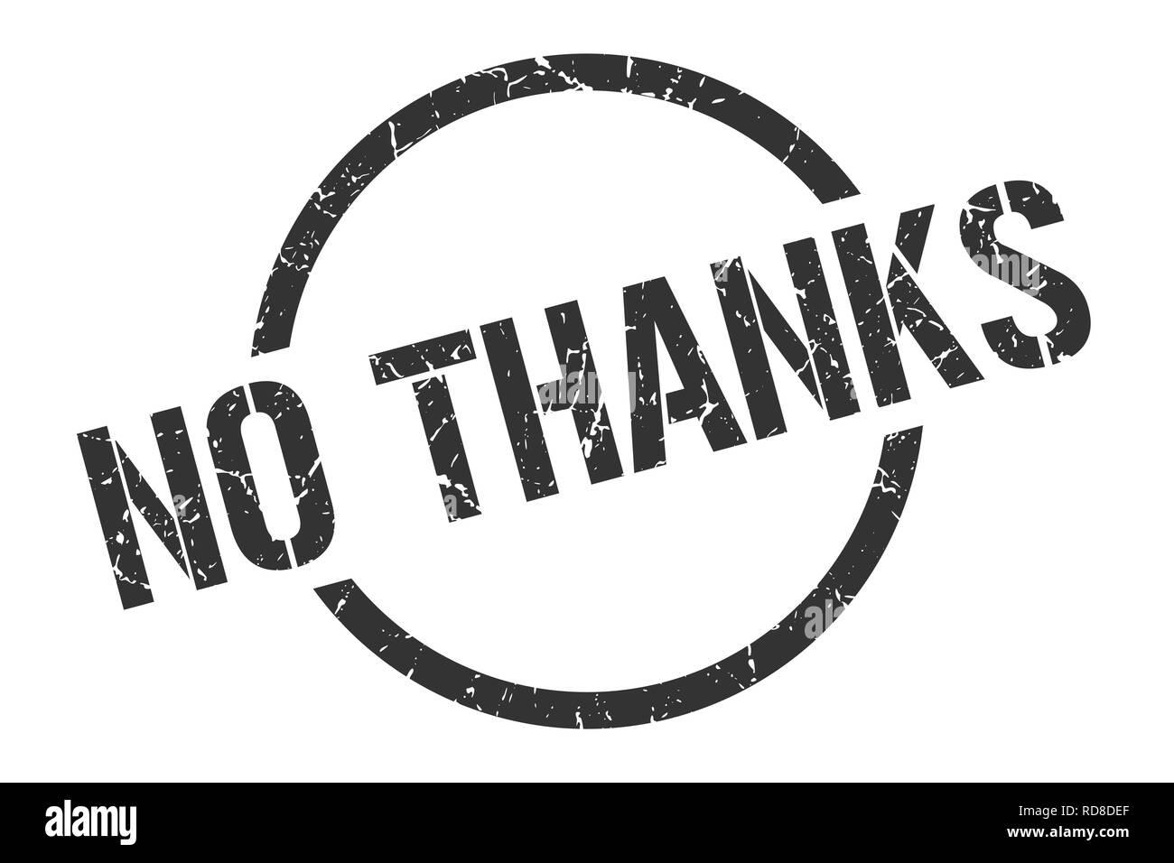 no thanks black round stamp Stock Vector Image & Art - Alamy
