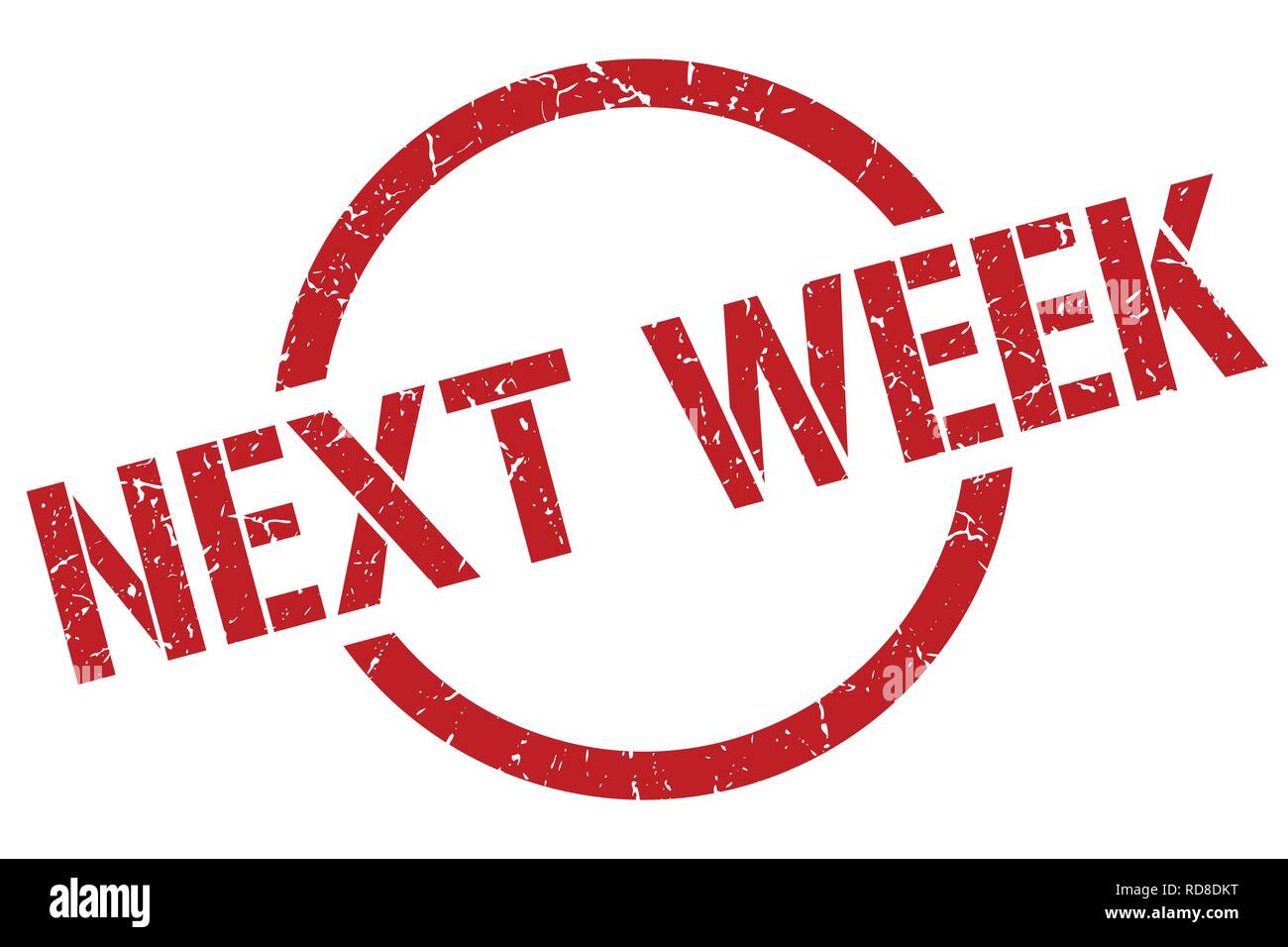 next week red round stamp Stock Vector Image & Art - Alamy