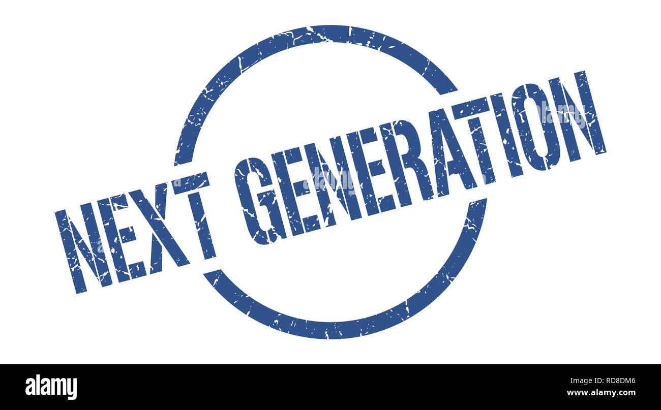 next generation blue round stamp Stock Vector Image & Art - Alamy