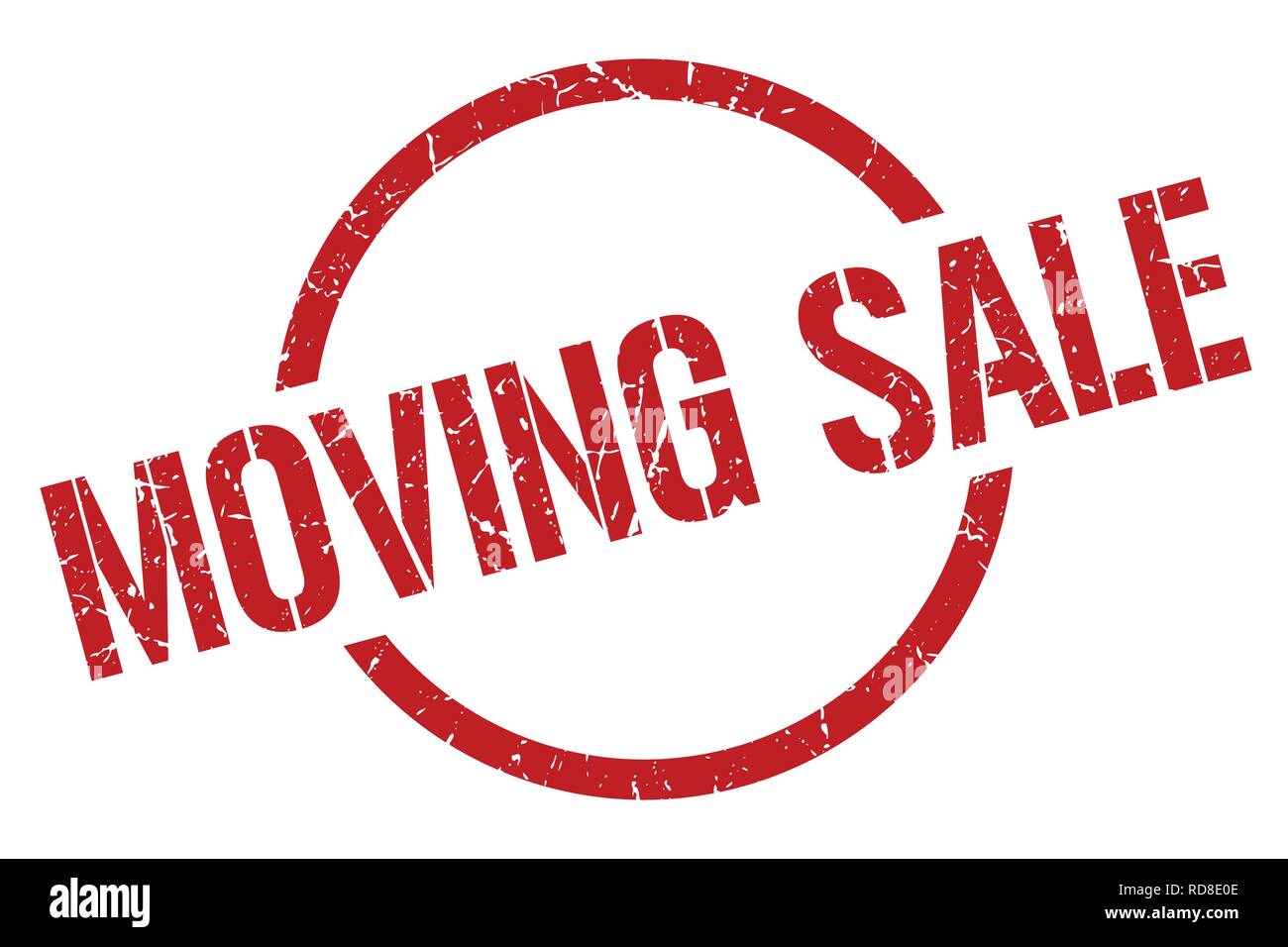 moving sale red round stamp Stock Vector Image & Art - Alamy
