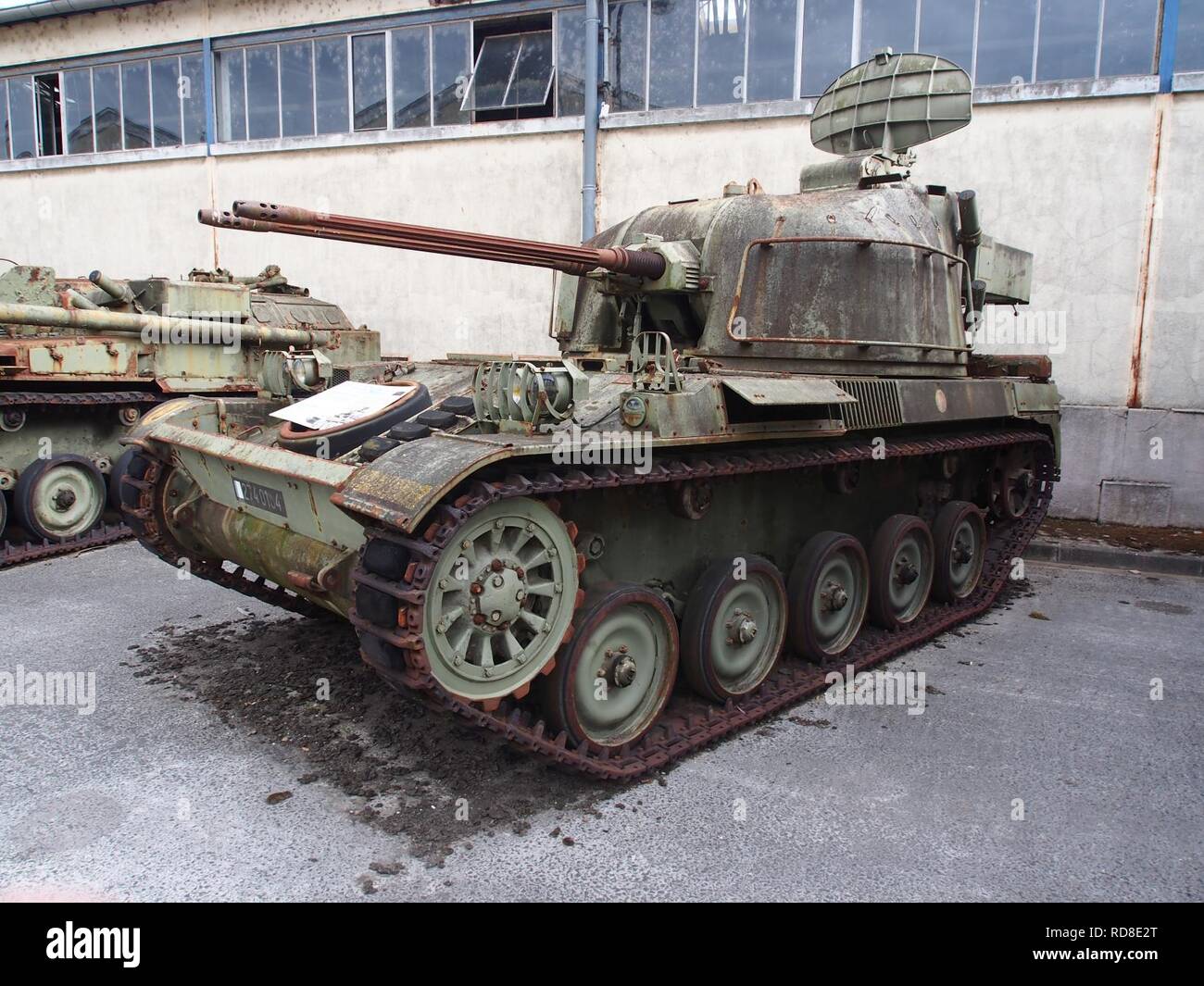 AMX-13 DCA bi-tube, Musée des Blindés, France, pic-02 Stock Photo - Alamy