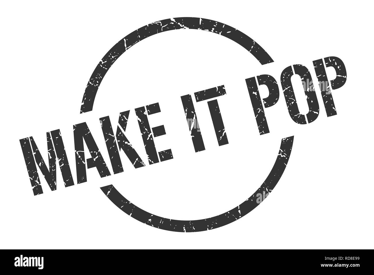 make it pop black round stamp Stock Vector Image & Art - Alamy