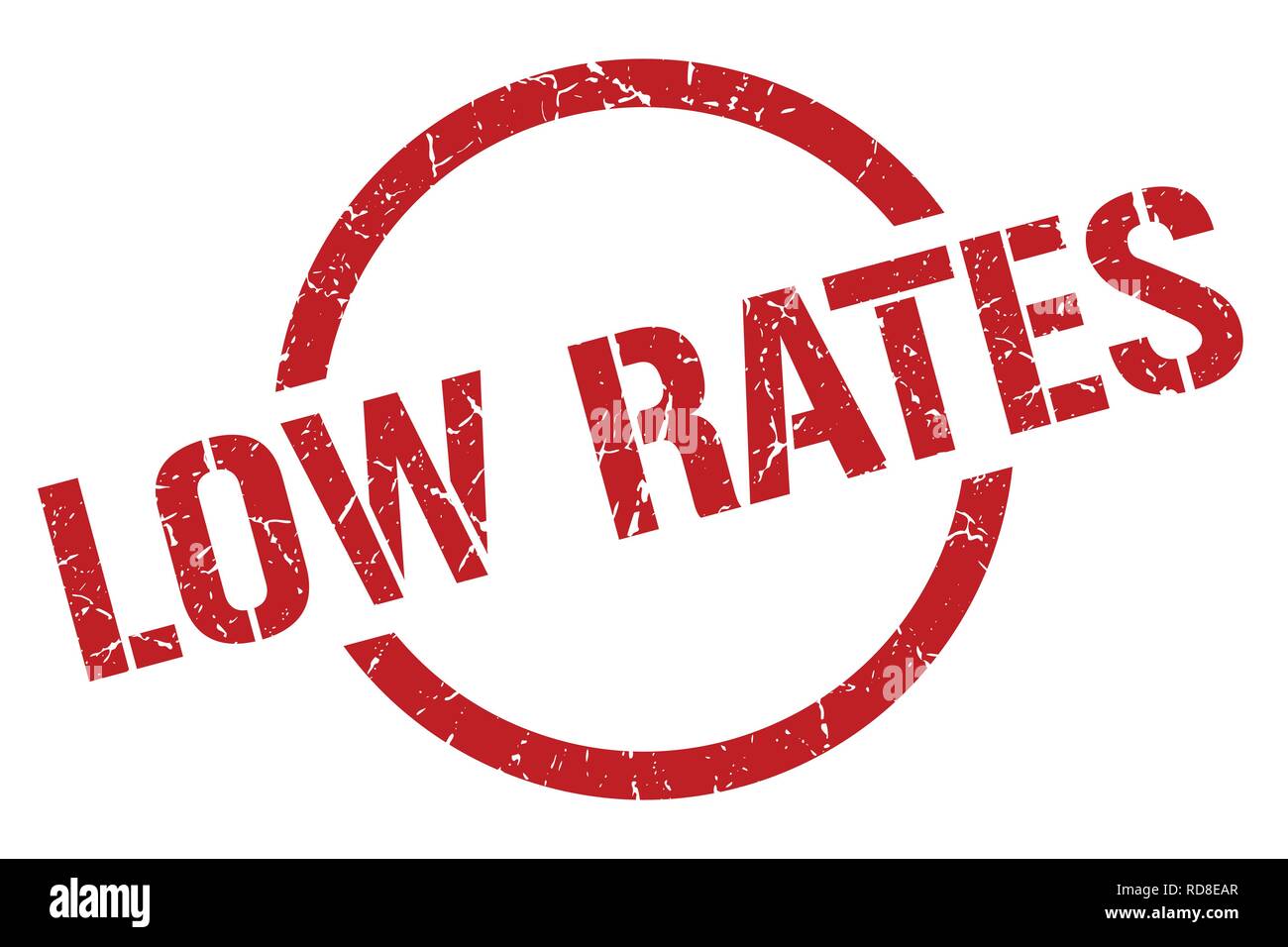 low rates red round stamp Stock Vector Image & Art - Alamy