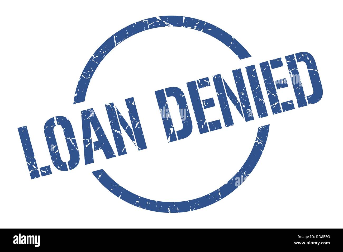 loan denied blue round stamp Stock Vector Image & Art - Alamy