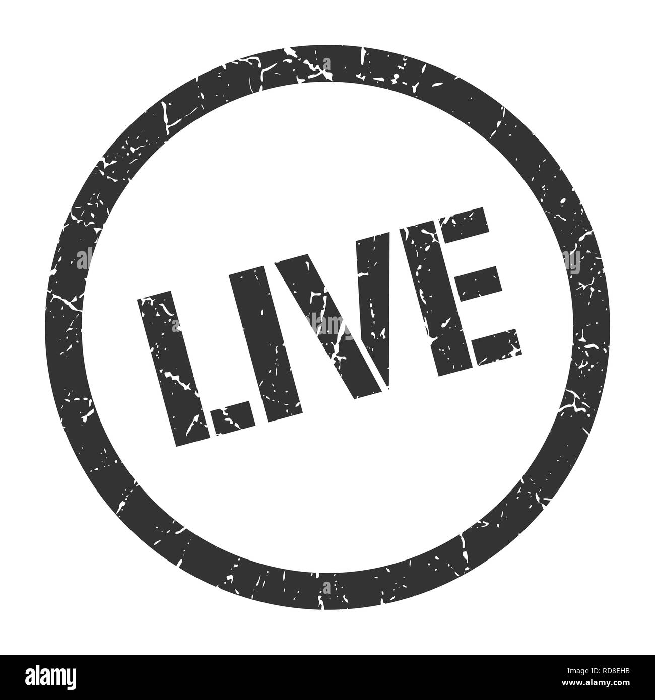 live black round stamp Stock Vector Image & Art - Alamy