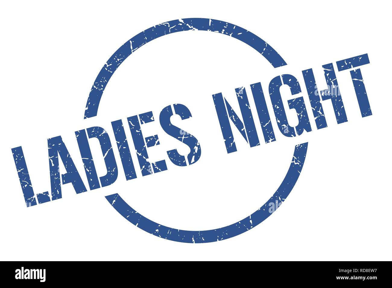 ladies night blue round stamp Stock Vector Image & Art - Alamy