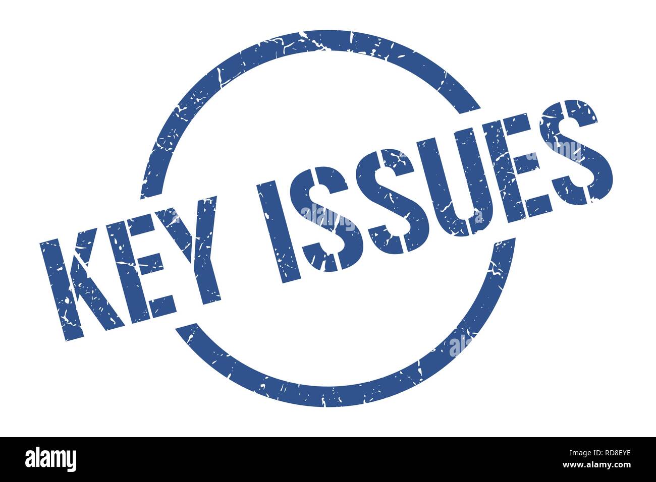 key issues blue round stamp Stock Vector Image & Art - Alamy