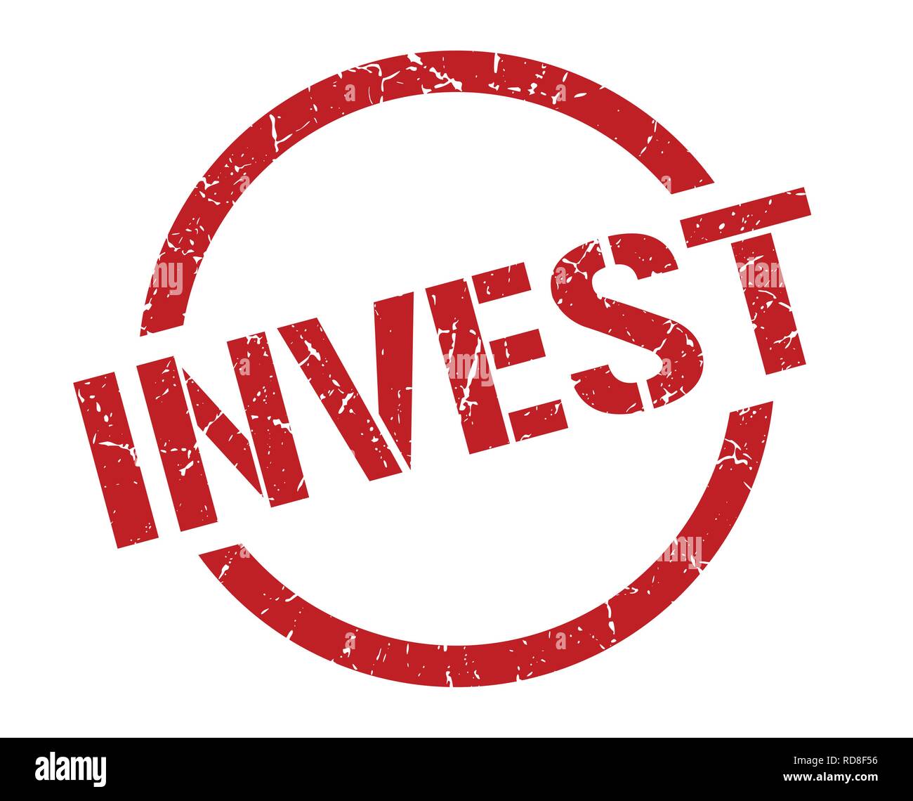 invest red round stamp Stock Vector Image & Art - Alamy