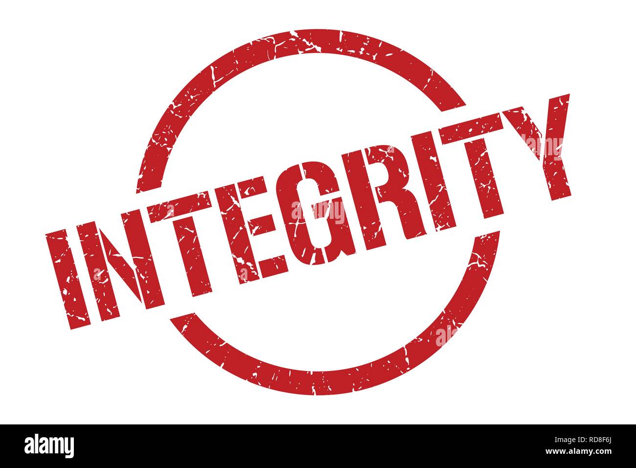 integrity red round stamp Stock Vector Image & Art - Alamy