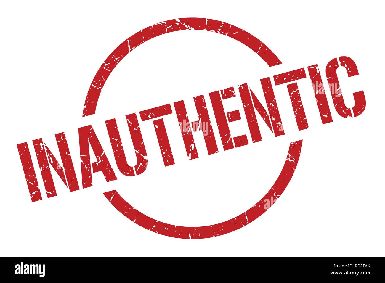inauthentic red round stamp Stock Vector Image & Art - Alamy