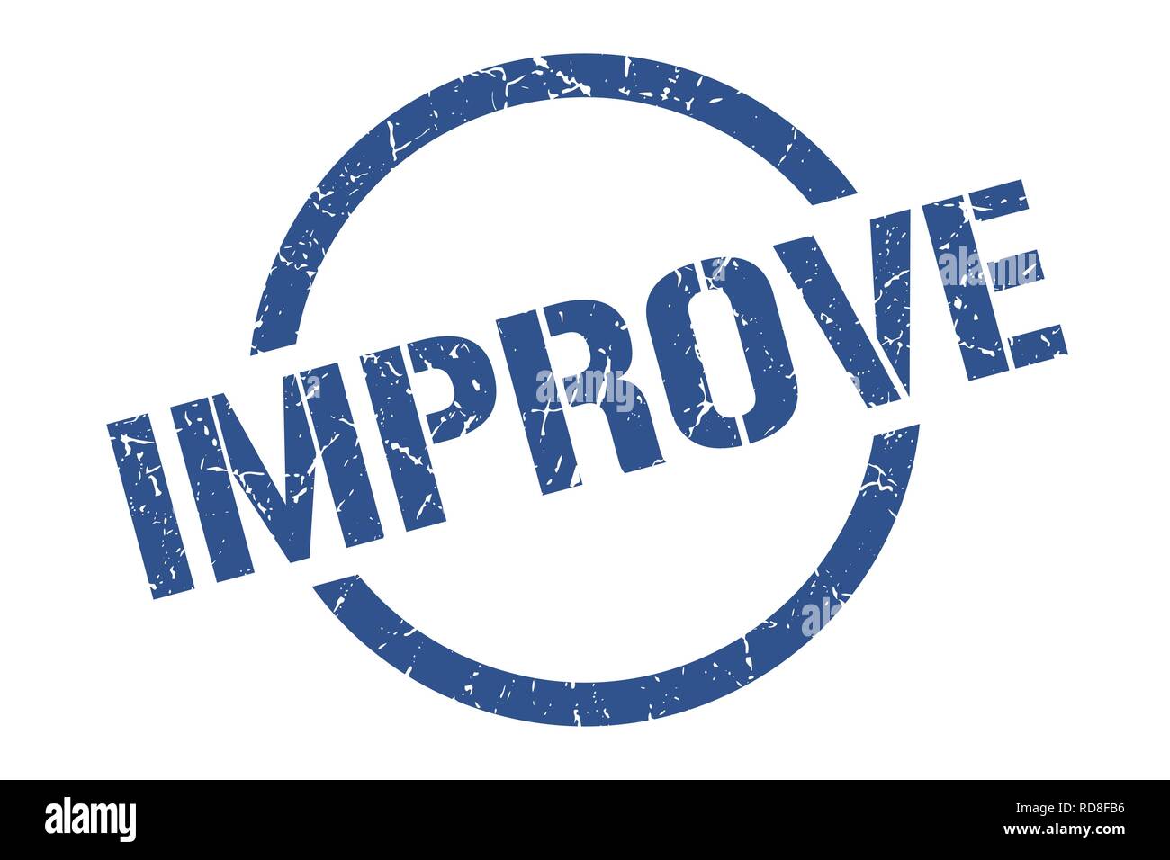 improve blue round stamp Stock Vector Image & Art - Alamy