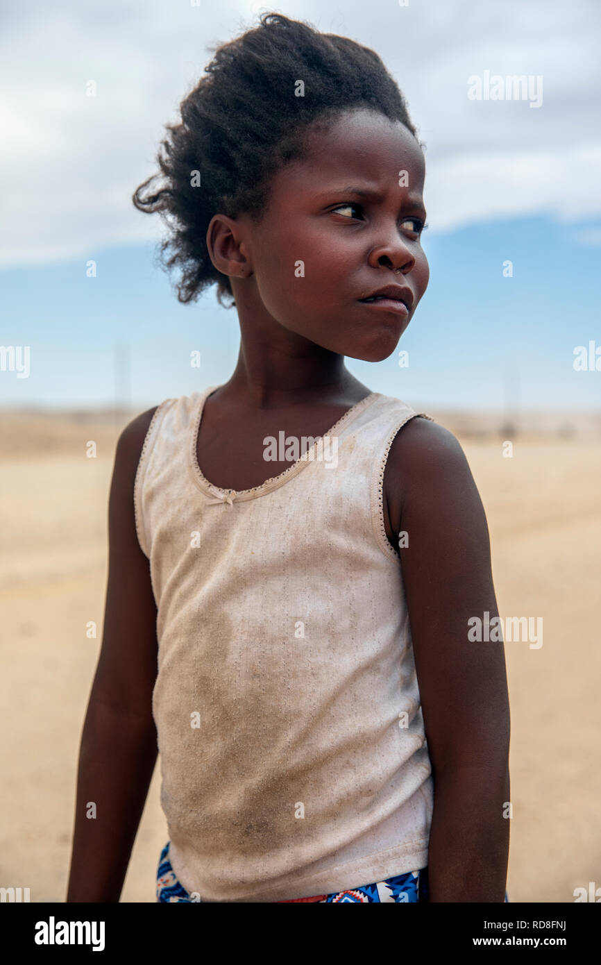 Portrait of a beautiful young Damara girl - Damaraland, Namibia, Africa ...