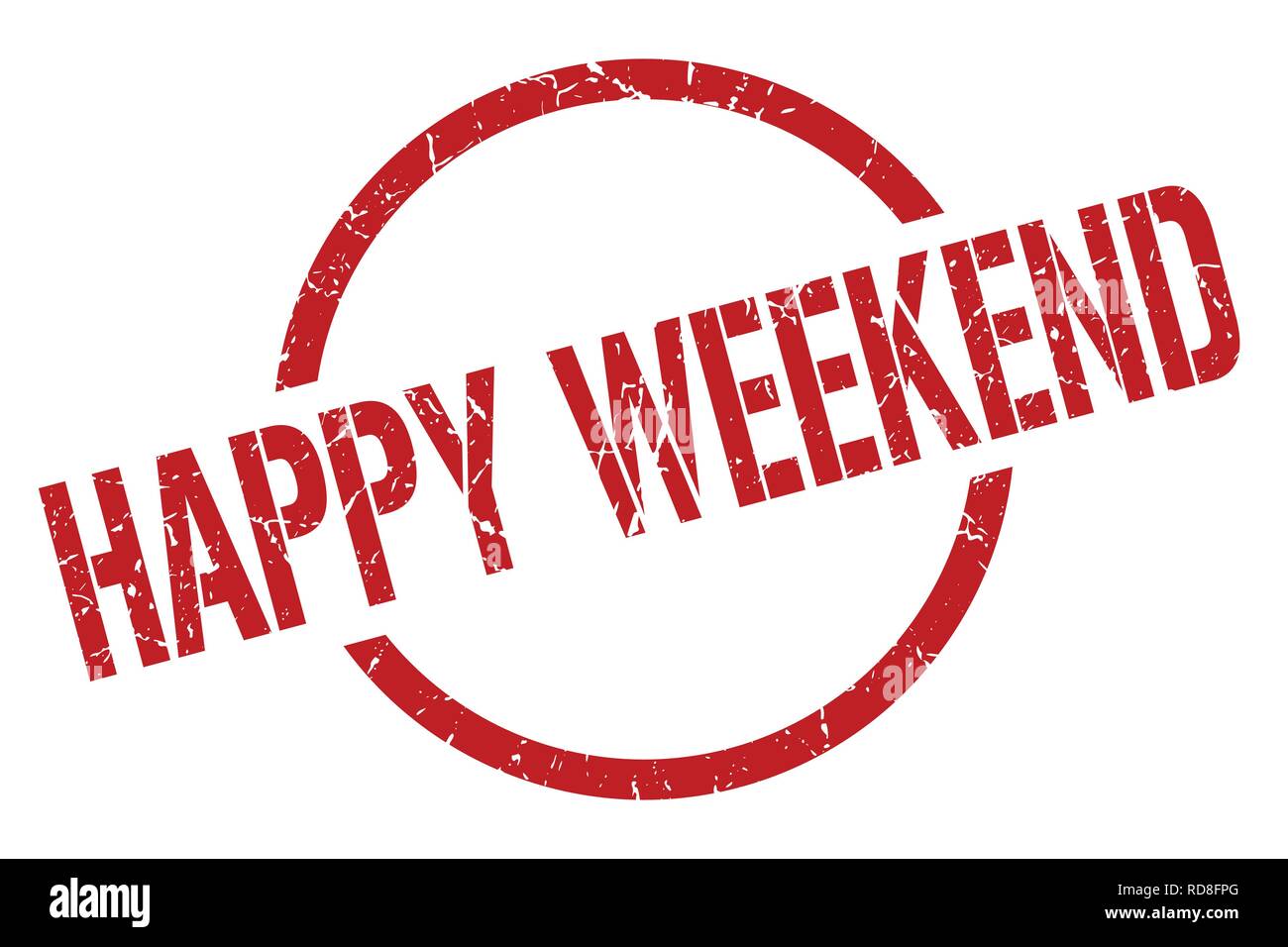 happy weekend red round stamp Stock Vector Image & Art - Alamy