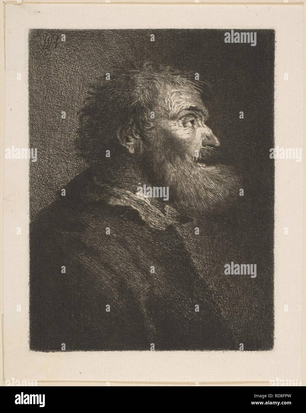 An Old Man in Profile Stock Photo - Alamy