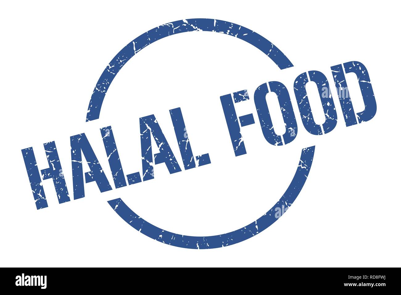 halal food blue round stamp Stock Vector Image & Art - Alamy