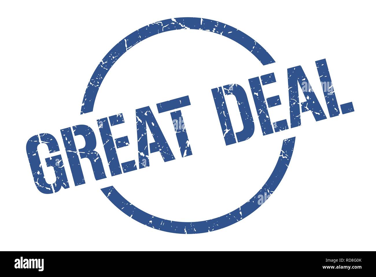 great deal blue round stamp Stock Vector Image & Art - Alamy