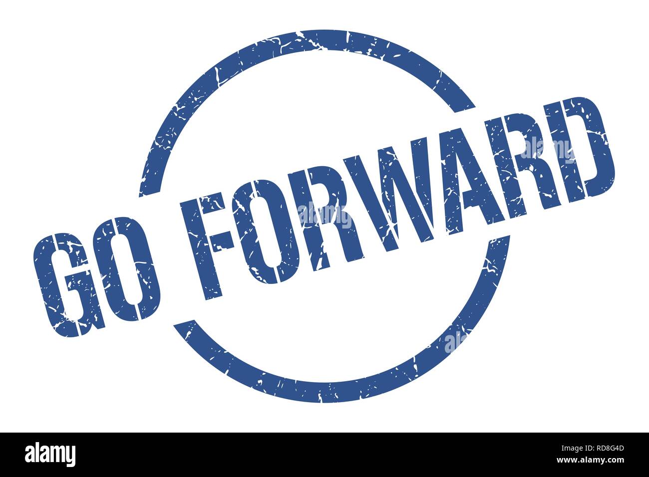 go forward blue round stamp Stock Vector Image & Art - Alamy