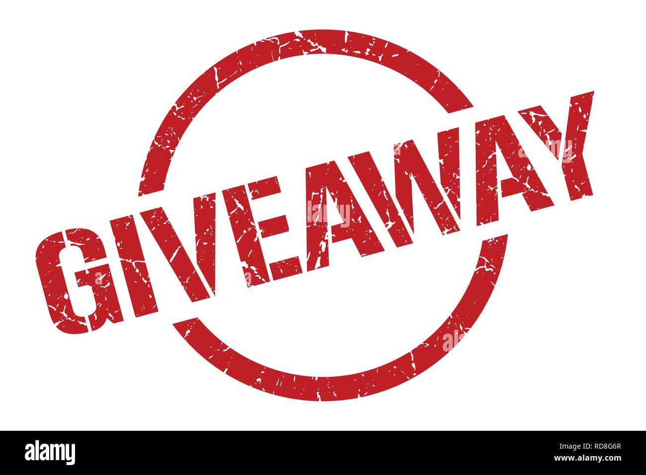 giveaway red round stamp Stock Vector Image & Art - Alamy