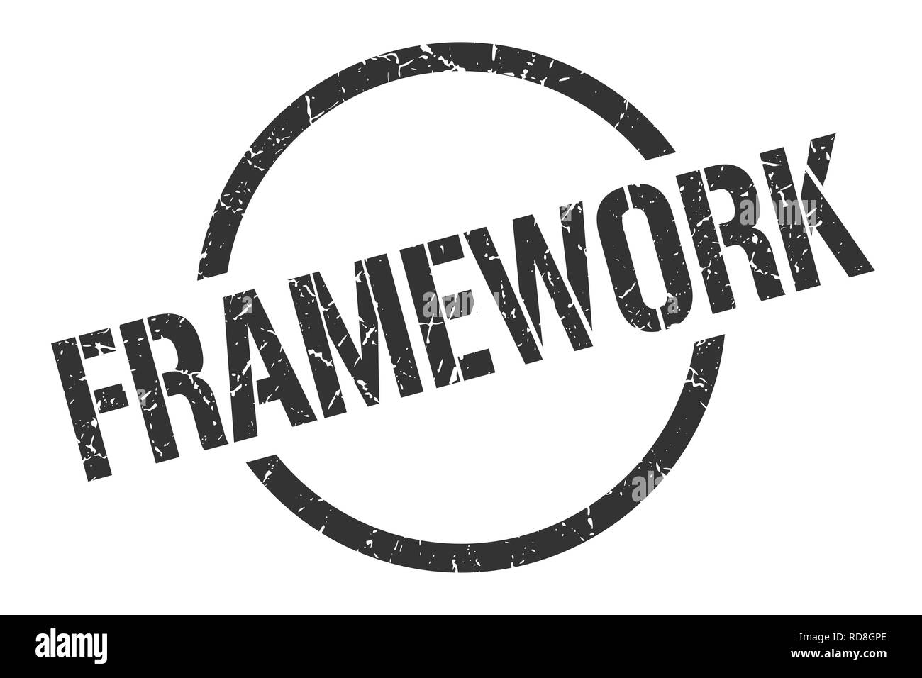 Framework rubber stamp Black and White Stock Photos & Images - Alamy