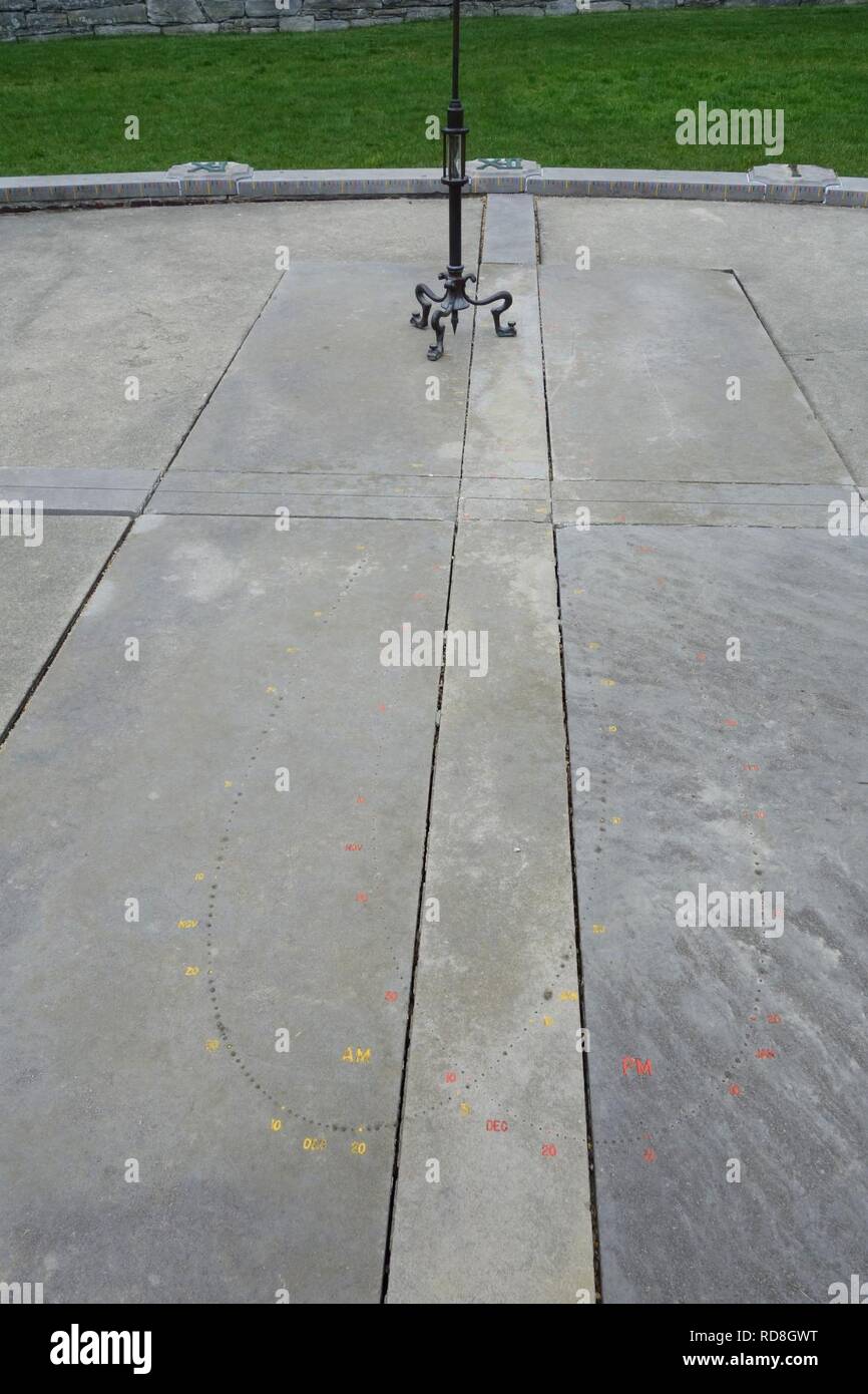 Analemmatic sundial - Longwood Gardens Stock Photo - Alamy