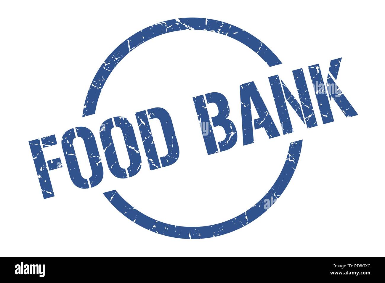 food bank blue round stamp Stock Vector Image & Art - Alamy