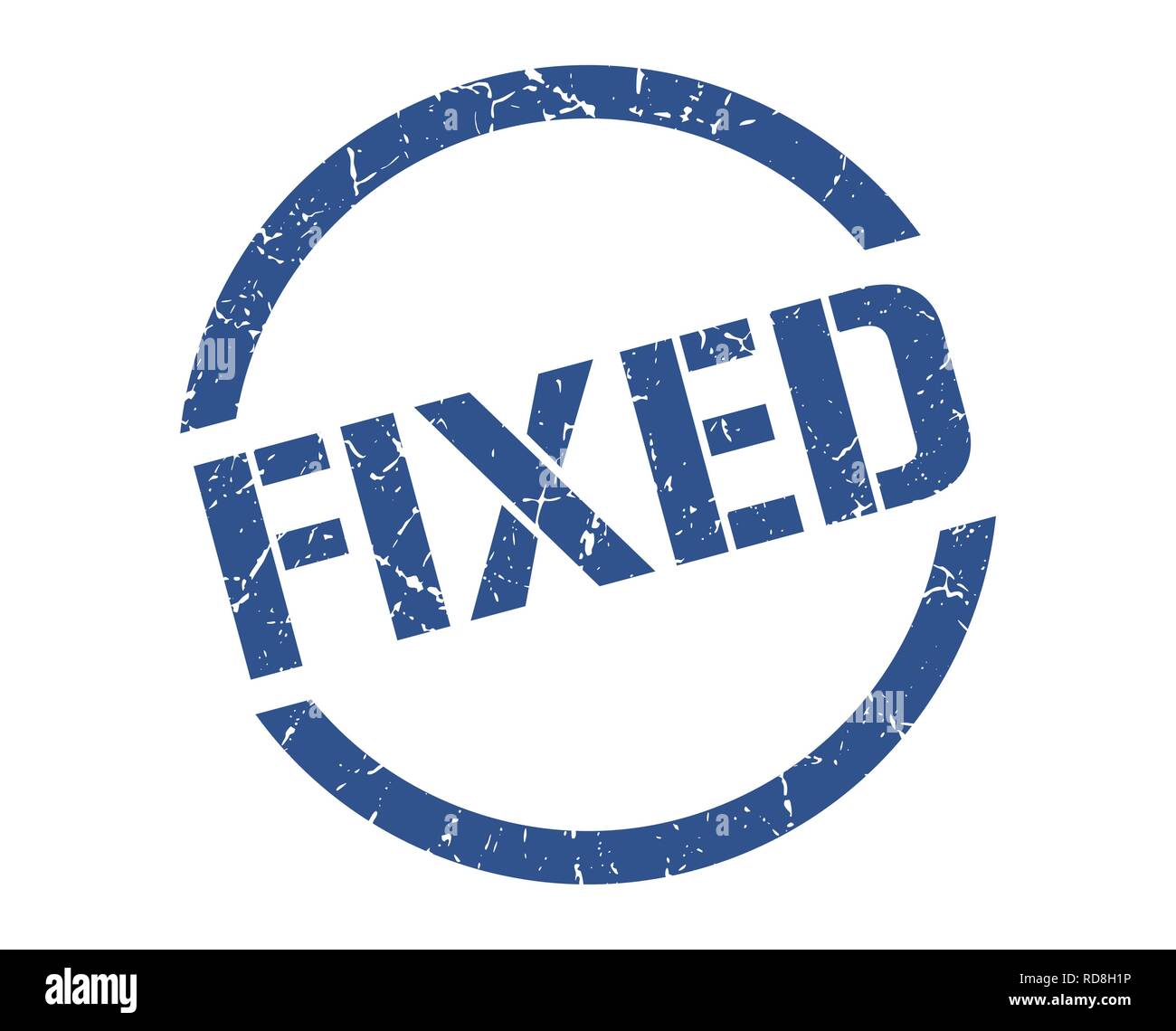 fixed blue round stamp Stock Vector Image & Art - Alamy
