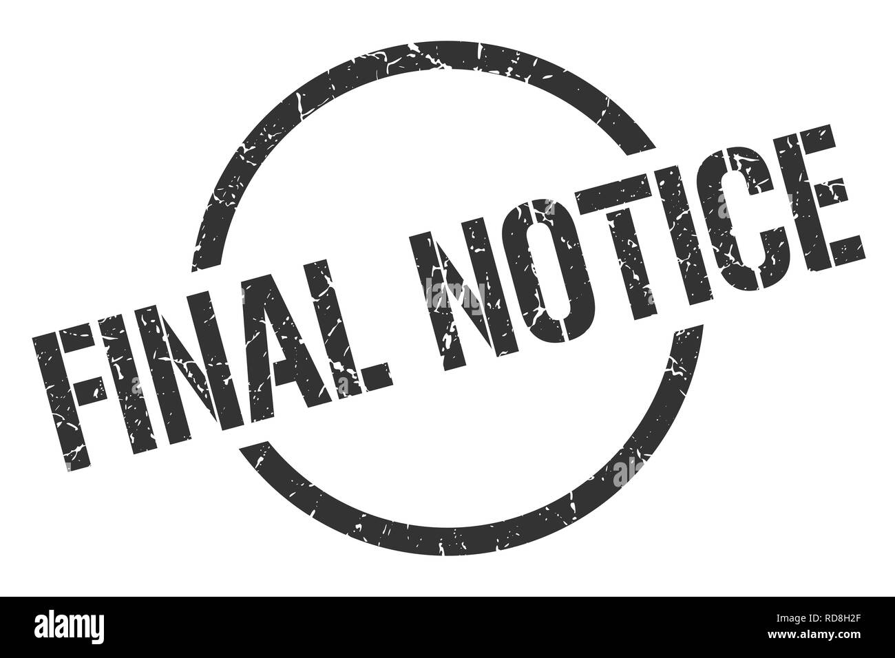 final notice black round stamp Stock Vector Image & Art - Alamy