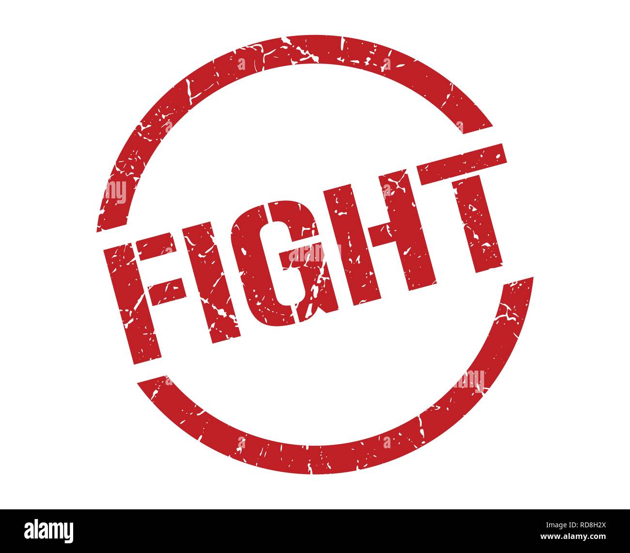 fight red round stamp Stock Vector Image & Art - Alamy