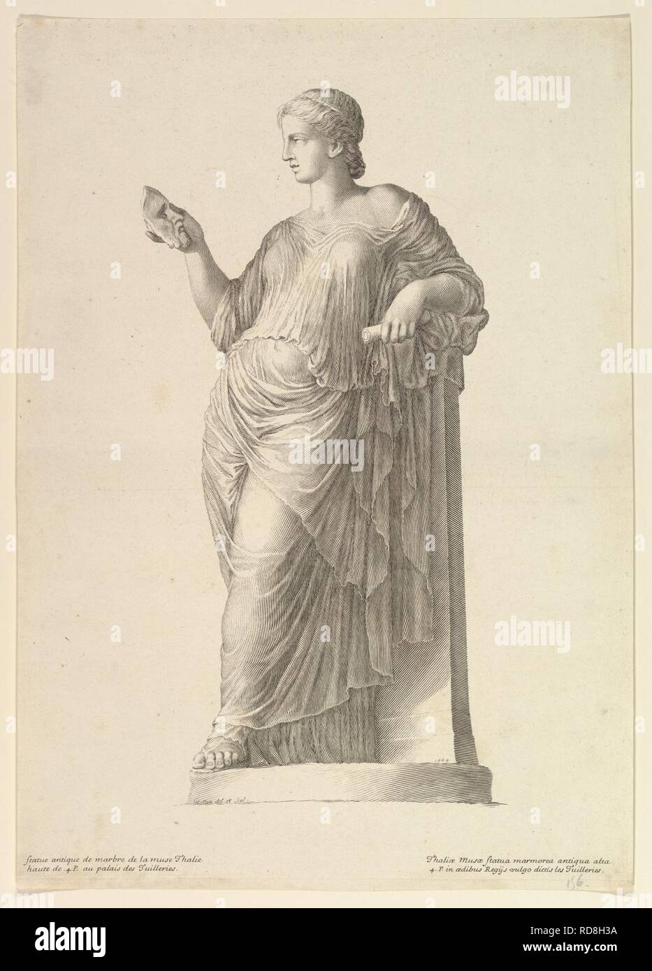 Ancient Statue of the Muse Thalia Stock Photo - Alamy