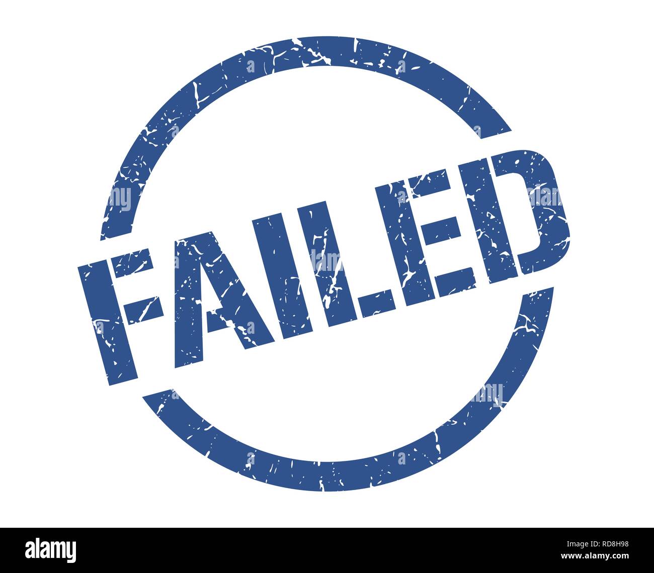 failed blue round stamp Stock Vector Image & Art - Alamy